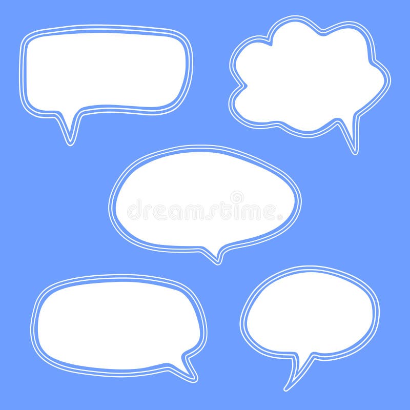 Business Speech Bubbles Comment Set Symbol Stock Vector - Illustration ...