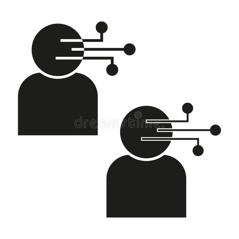 Speech Flow Icon. Talking Profile Shape. Vector Communication Lines ...