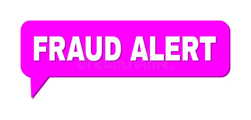 Conversation FRAUD ALERT Colored Bubble Frame Stock Vector ...