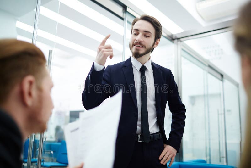 Speech of leader stock image. Image of cooperation, discussing - 93204555