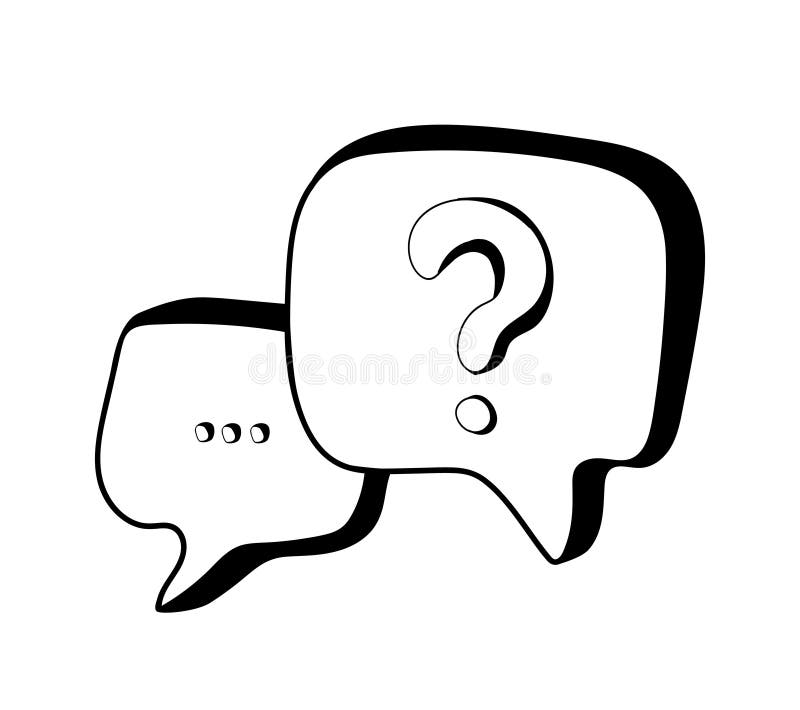 Question Mark Speech Bubble Hand Drawn Sketch Stock Illustrations – 295 ...