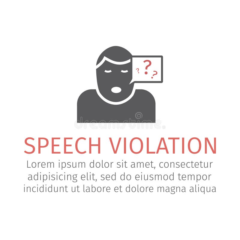 Speech Problems. Vector Icon for Web Graphic. Stock Vector ...