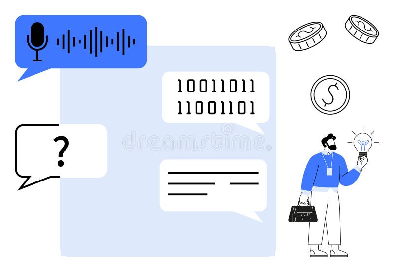 Digital Communication and Technology Integration for Innovation and Problem Solving Stock Vector ...