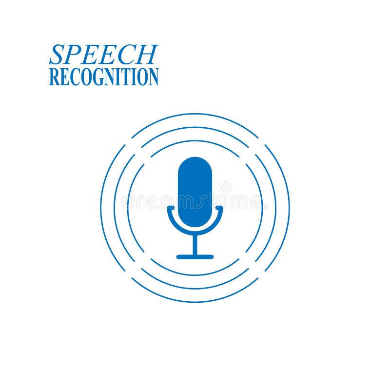 Speech Recognition Technology Stock Vector - Illustration of silhouette ...