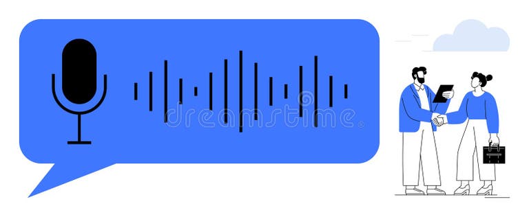 Speech Recognition Technology Concept with Sound Wave and Professional ...
