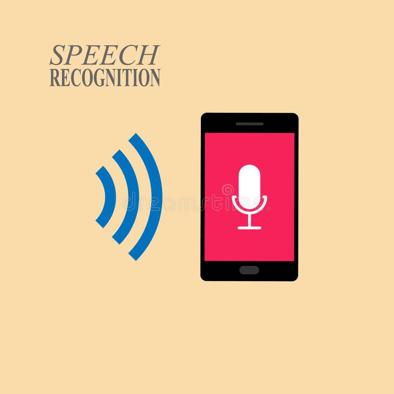 Speech Recognition Technology Stock Vector - Illustration of silhouette ...