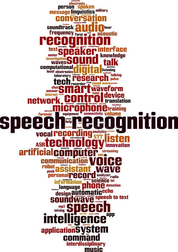 Speech Recognition Word Cloud Stock Vector - Illustration of spoken, computer: 286494958