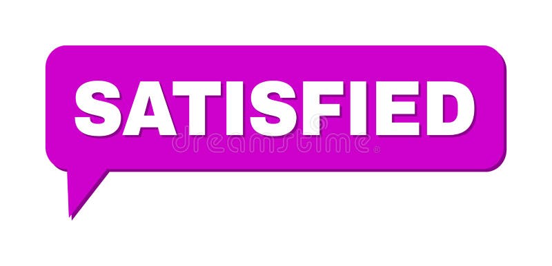 Speech SATISFIED Colored Cloud Message Stock Vector - Illustration of ...