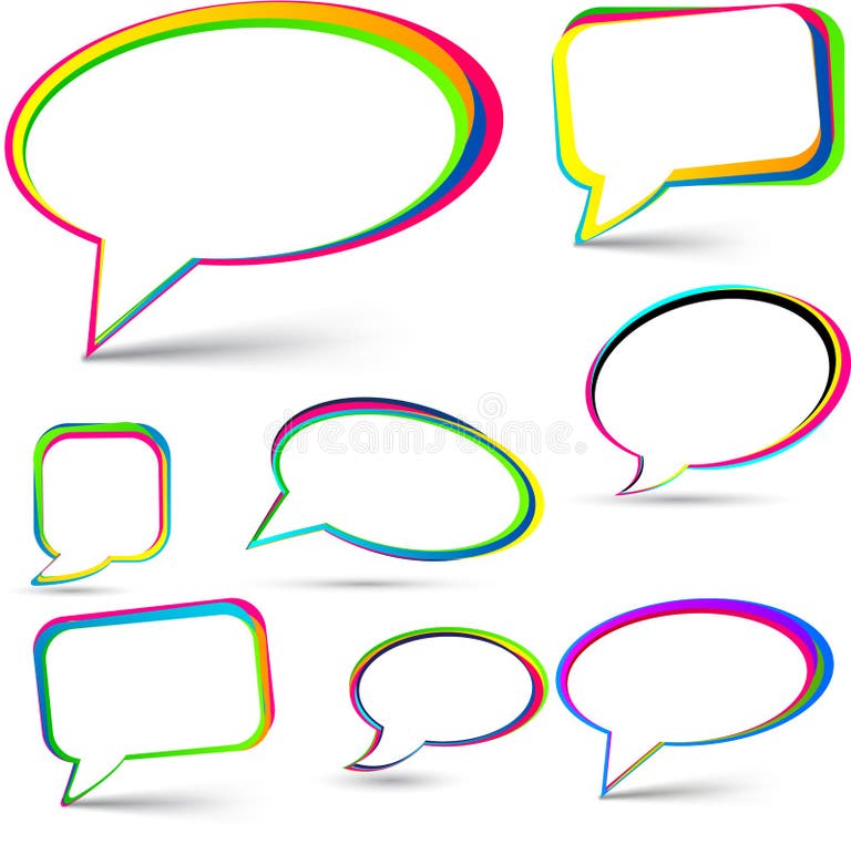 Speech signs set. stock vector. Illustration of group - 18504780