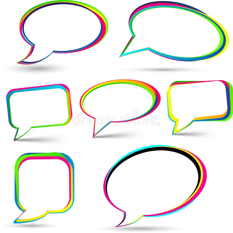 Speech signs set. stock vector. Illustration of icon - 18519705