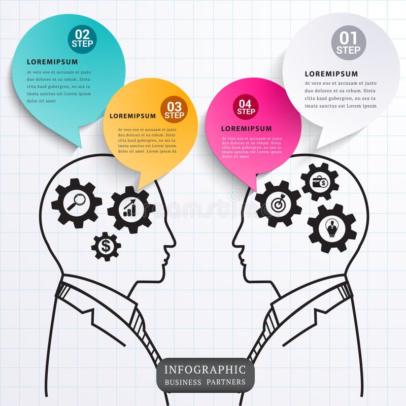 Speech talk partners. stock vector. Illustration of person - 69623237