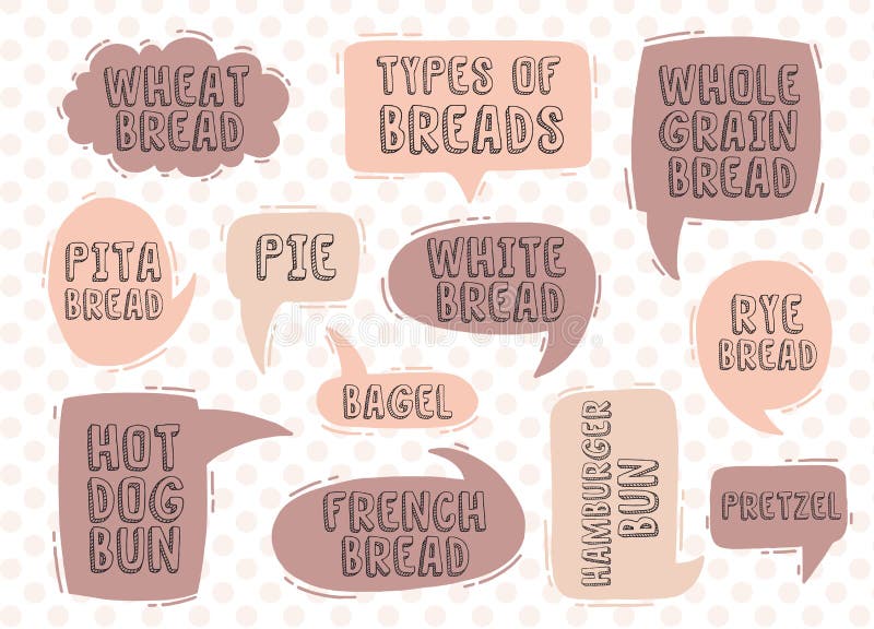 Speech Text Lable Type Bread Set. Collection Design Name Designation ...
