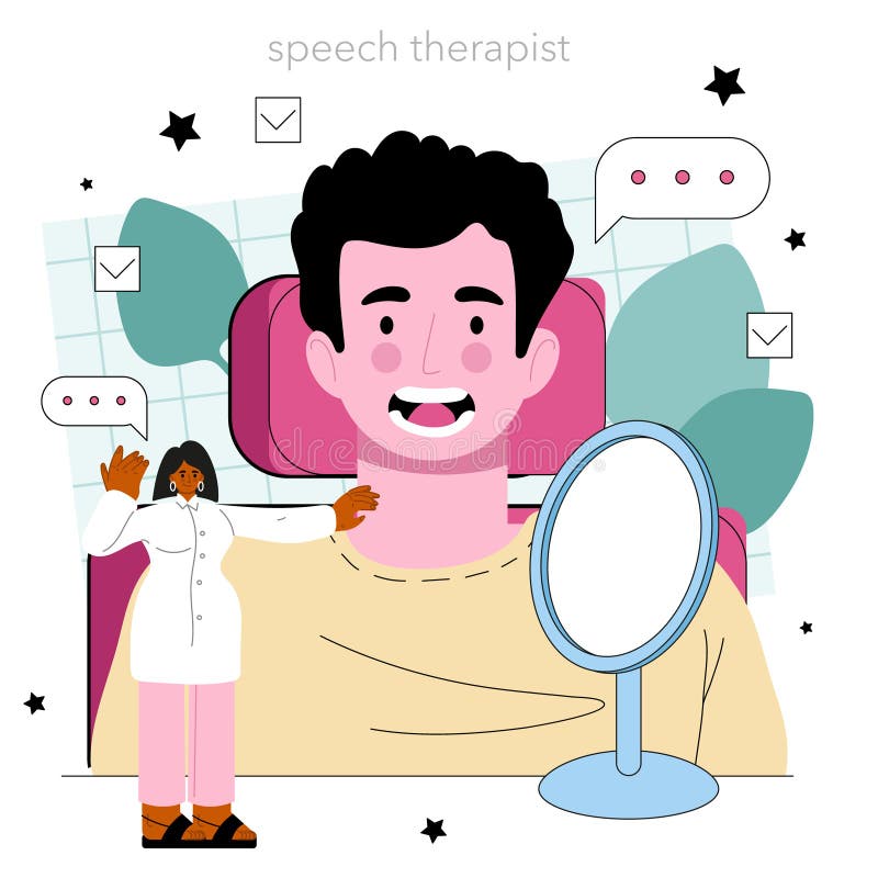 Speech Therapist Concept. Didactic Correction and Speech Treatment ...