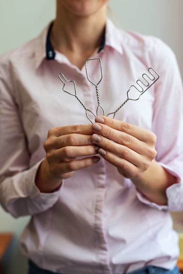 Speech Therapist Using Logopedic Probe on Session with Little Boy ...