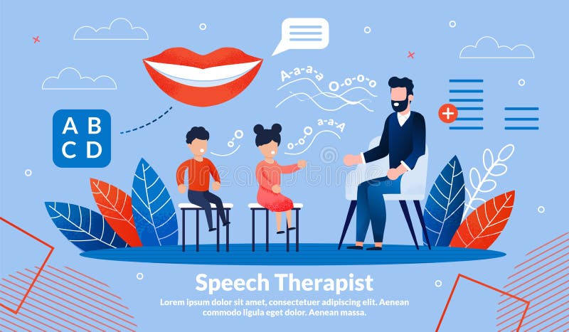 Speech Therapist Practice Vector Banner Template Stock Vector ...