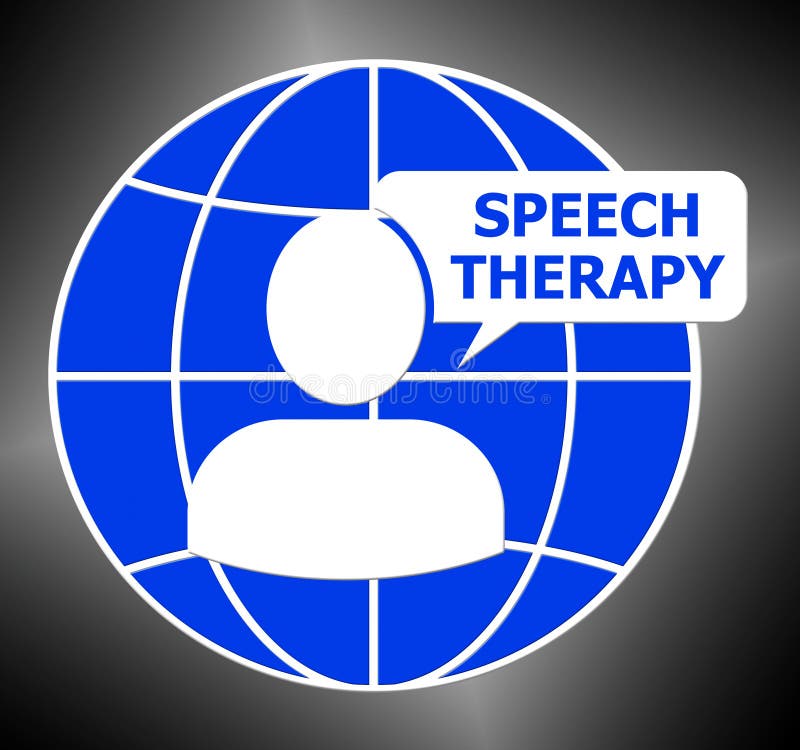 Speech Therapy Icon Means Rehabilitation 3d Illustration Stock ...