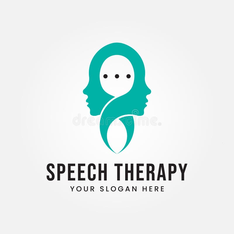 Speech Therapy Logo Design Vector Illustration Stock Vector ...