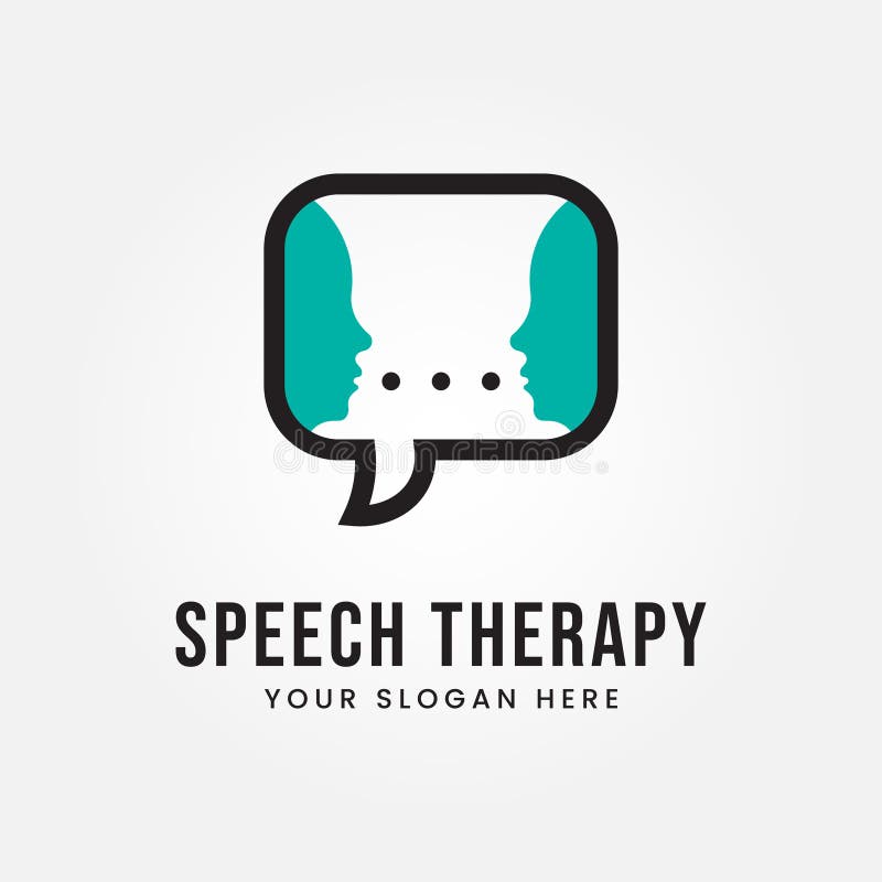 Speech Therapy Logo Design Vector Illustration Stock Vector ...