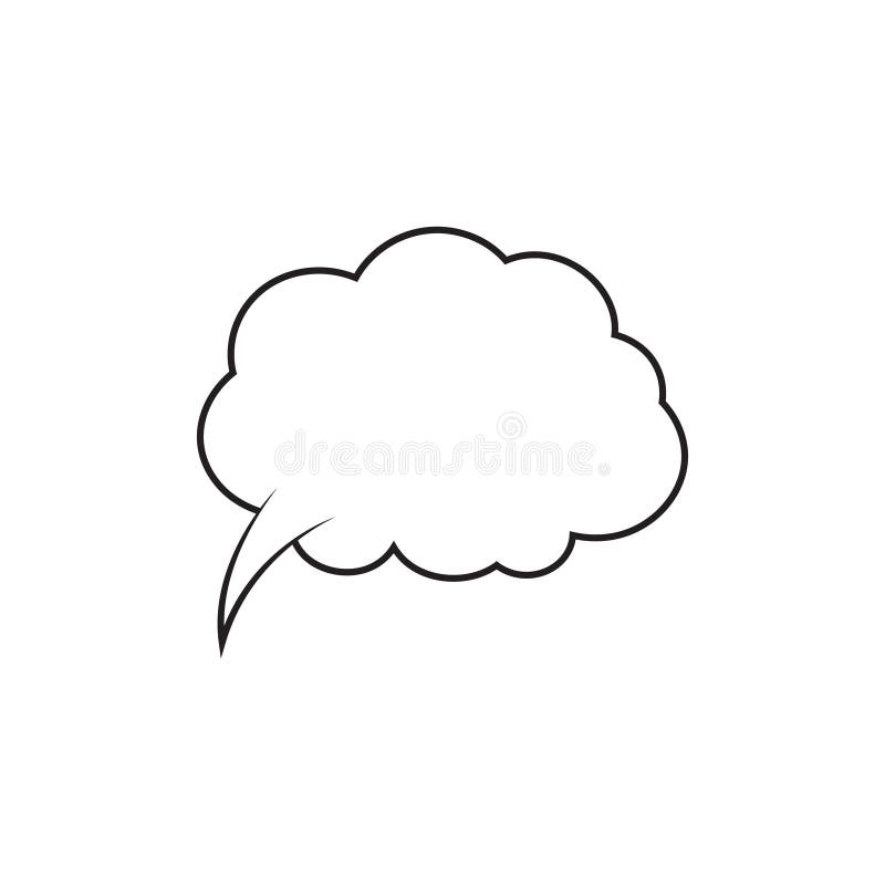 Speech or Think Bubble, Empty Communication Cloud. Vector Design Element Stock Vector ...