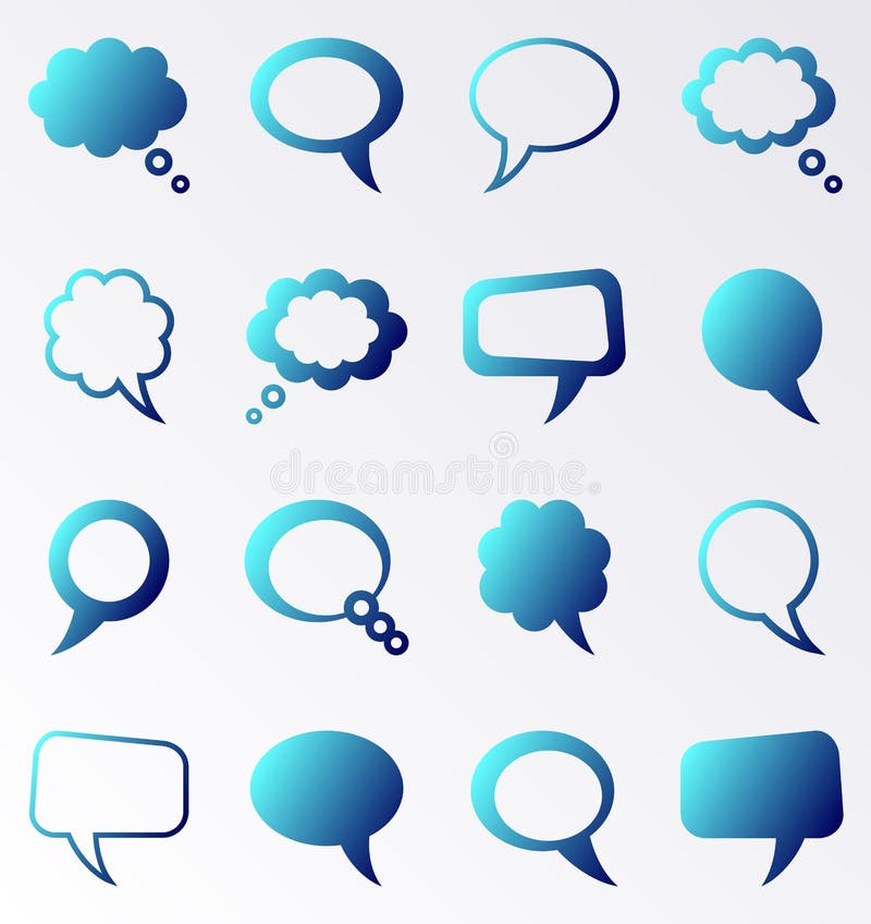 Speech and thought bubbles stock vector. Illustration of label - 54216072