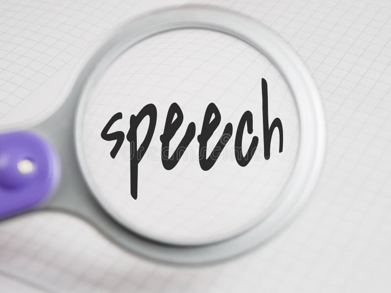 Speech Title Text Magnifying Glass Notepad Background Stock Photos ...