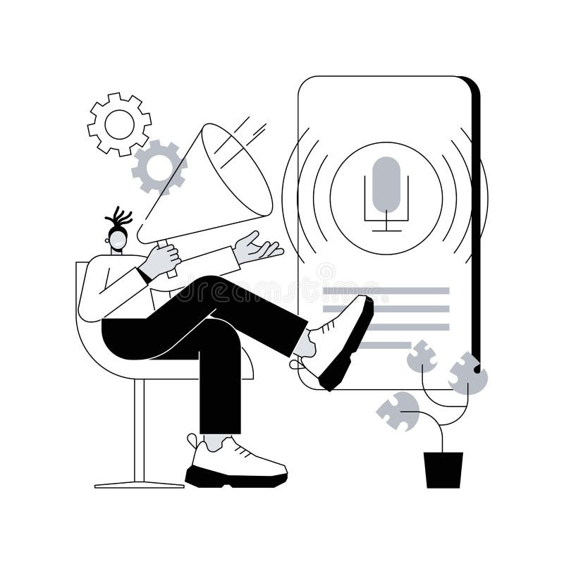 Speech To Text Abstract Concept Vector Illustration Stock Vector ...