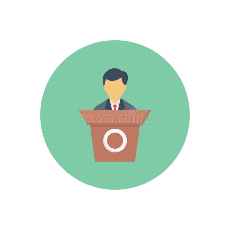 Speech Vector Flat Colour Icon Stock Vector - Illustration of pack ...