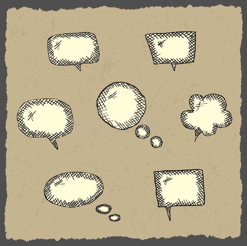 Speeches Volume Hand Draw on Dark Paper Stock Vector - Illustration of ...