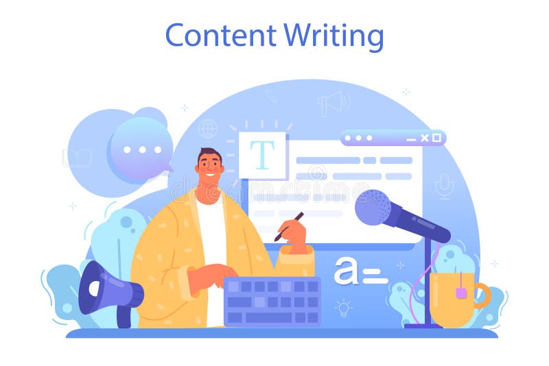 Speechwriter Concept. Professional Speaker or Journalist Write a ...