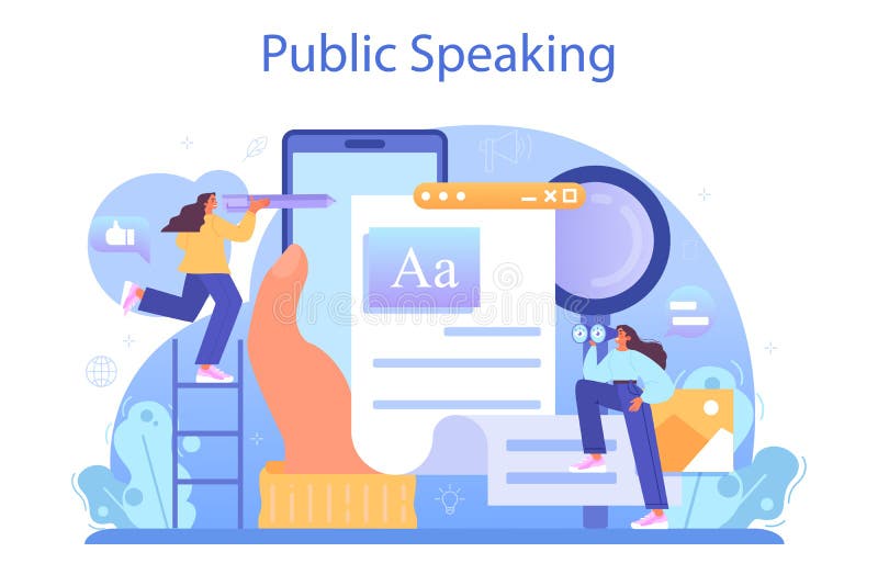 Speechwriter Concept. Professional Speaker or Journalist Write a ...