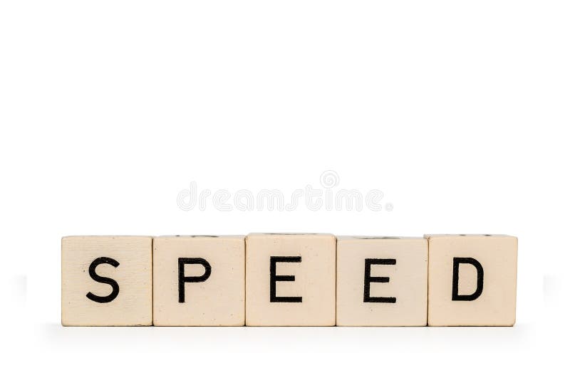 Speed - Word from Wooden Letters Stock Image - Image of race, action ...