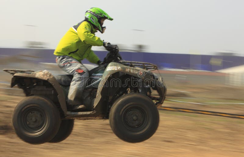 Extreme atv quad stock photo. Image of action, crazy, cross - 854044