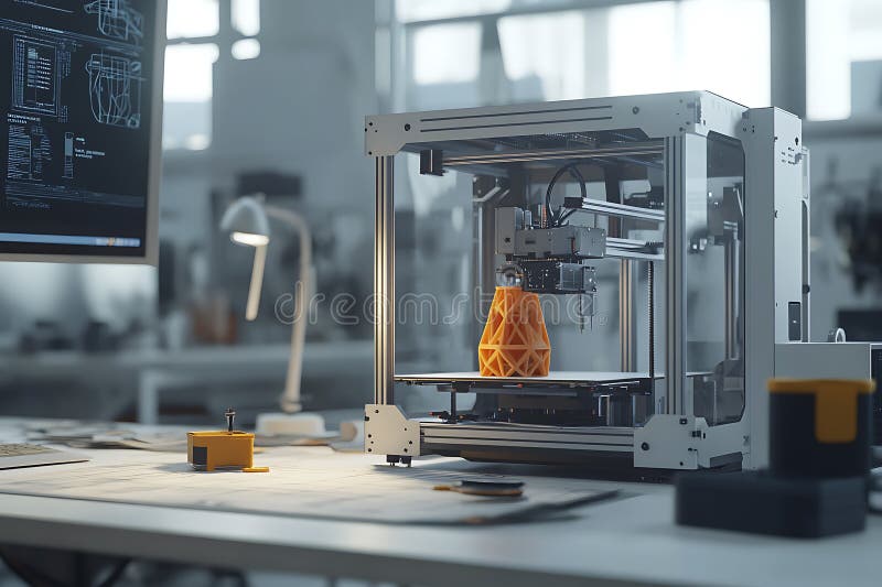 Speed and Accuracy Next-Generation 3D Printer in Operation Stock Photo ...