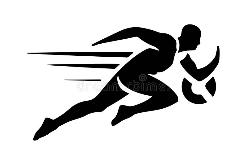 Speed and Agility Logo Design Featuring a Dynamic Runner Silhouette ...