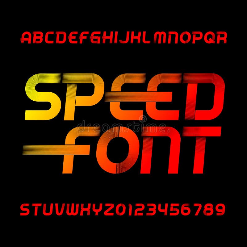 Speed Alphabet Logo with Stopwatch Image with Numbers 5 Stock Vector ...
