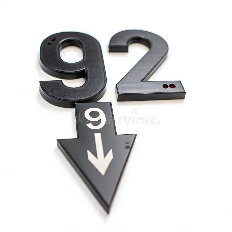 Speed Arrow Down Isolated on White Background - Symbol of Decrease ...