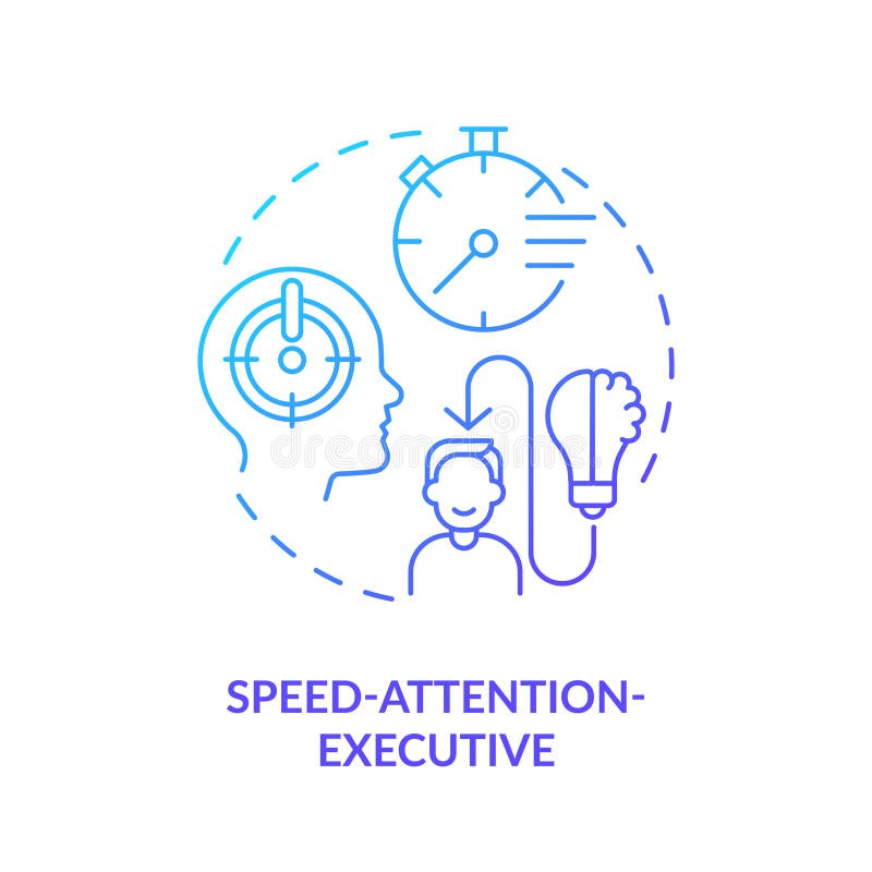 Speed-attention-executive Blue Gradient Concept Icon Stock Vector ...