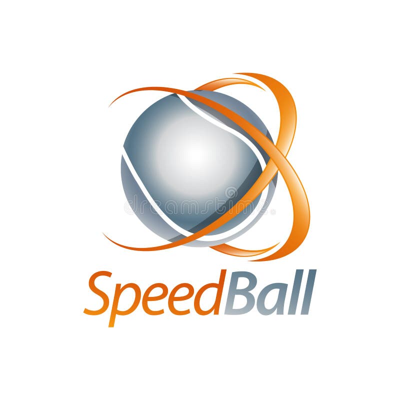 Speed Ball Shiny Sphere Logo Concept Design Template Stock Vector ...