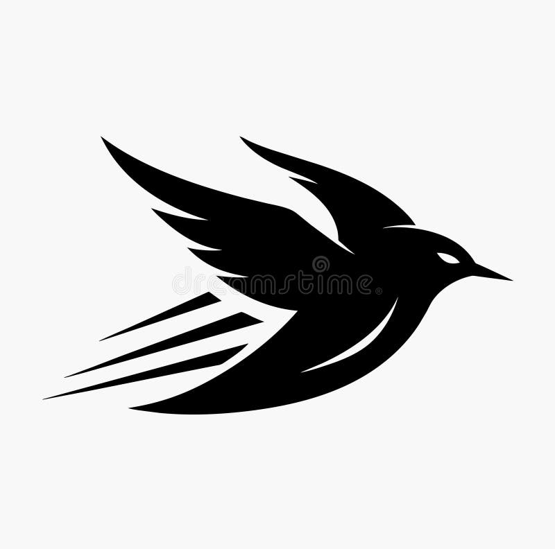 Speed Bird Logo Vector Illustration Stock Vector - Illustration of ...