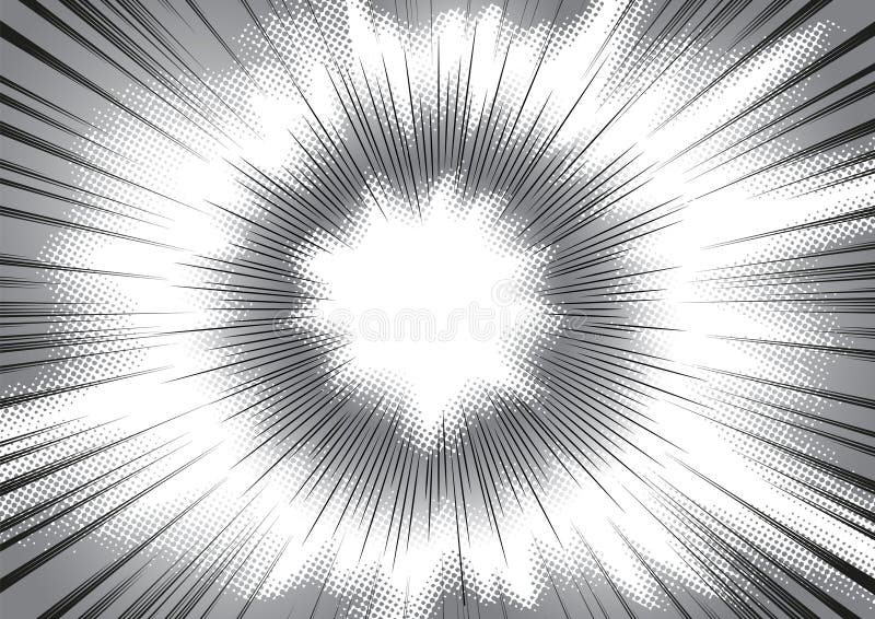 Radial Black and White Radial Speed Lines Vector Background Manga or ...