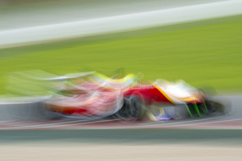 Speed-blurred Racing Vehicle Stock Image - Image of driver, power: 80455737