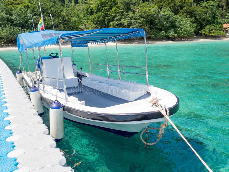 A Speed Boat with Blue Sea at Beauty Day Light Stock Photo - Image of ...