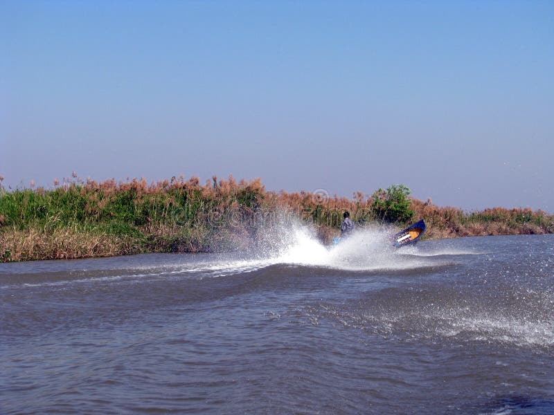 Speed boat in action stock photo. Image of craft, hobby - 9159350