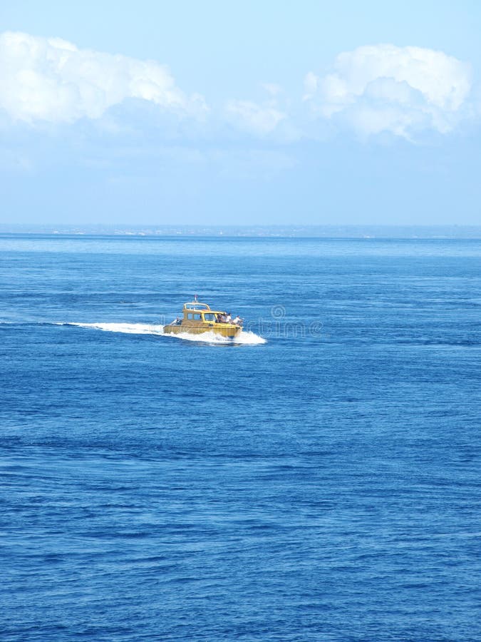 Speed Boat Drive through the Blue Water Stock Photo - Image of boat ...
