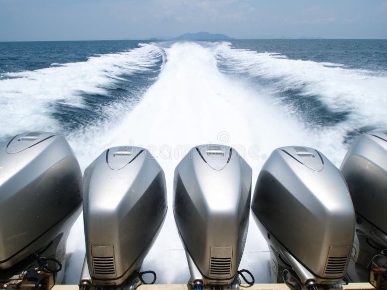 Speed Boat Engines stock photo. Image of full, drive - 14460418