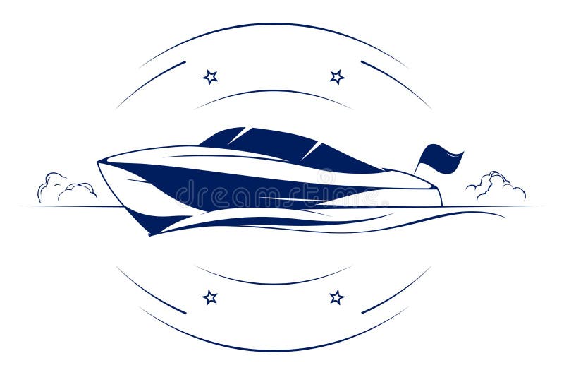 Speed boat icon stock vector. Illustration of yacht, emblem - 22673735