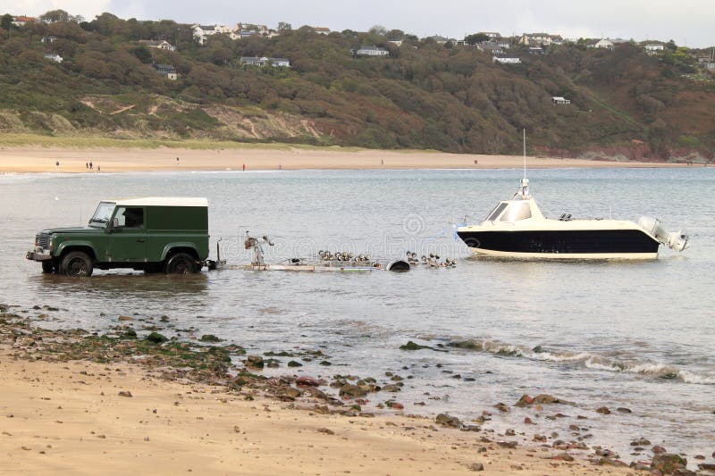 Speed boat launch stock image. Image of fishing, sand - 21399859