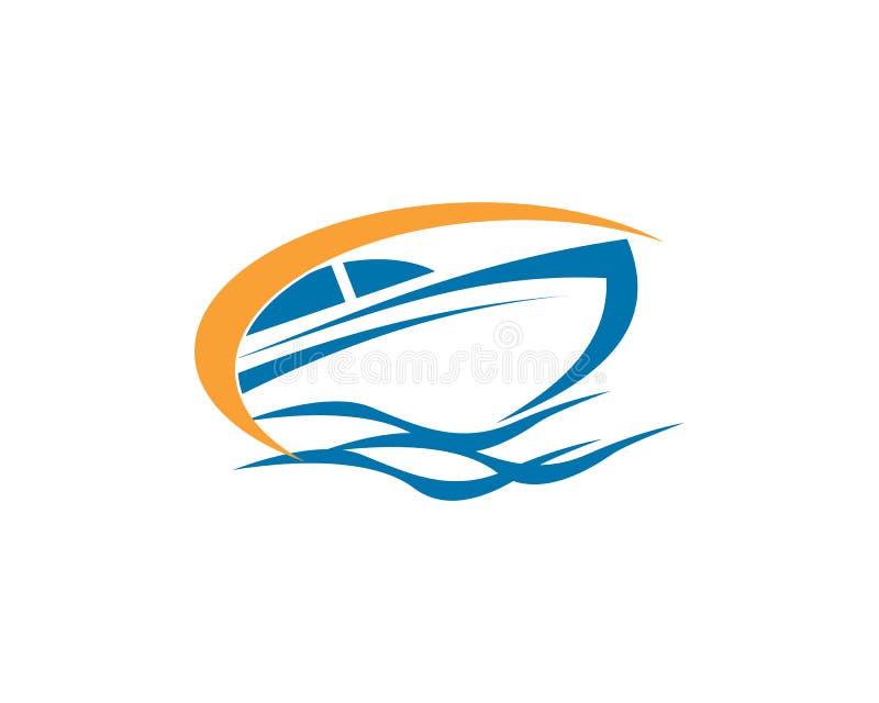 Speed Boat Logo Design Template, Sea Boat Logo Design Concept Stock ...