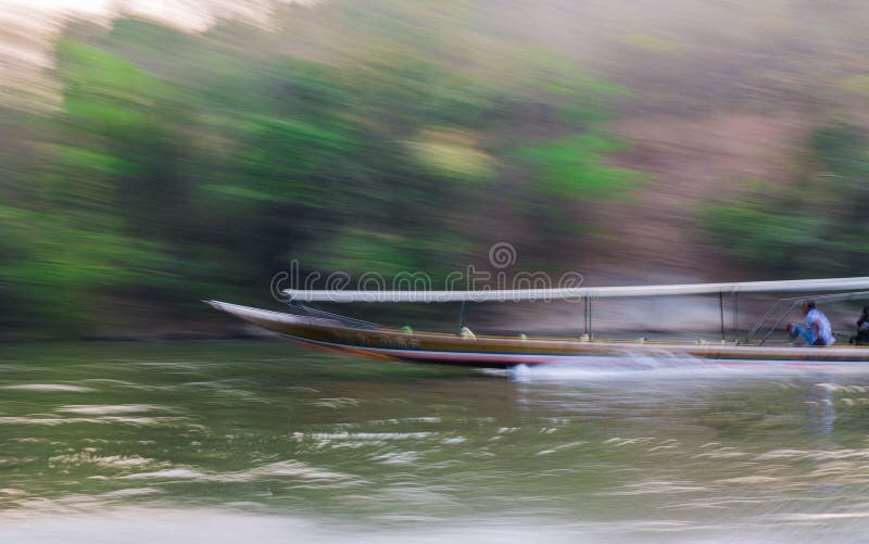 Speed boat editorial stock photo. Image of river, thailand - 94656648