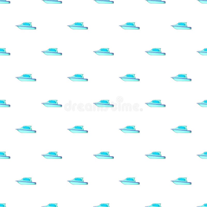 Speed Boat Pattern, Cartoon Style Stock Vector - Illustration of site ...